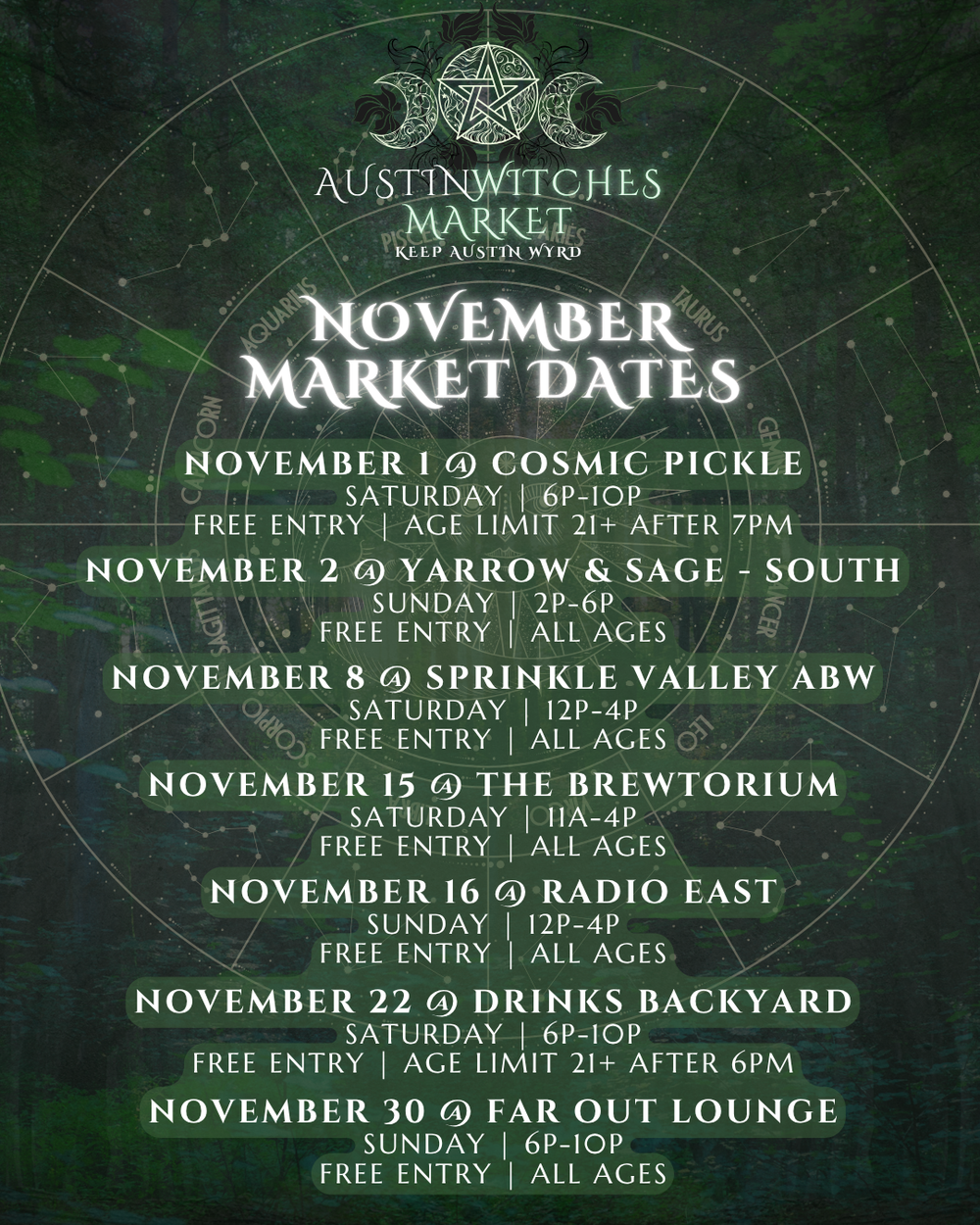 Austin Witches Market – Yarrow & Sage